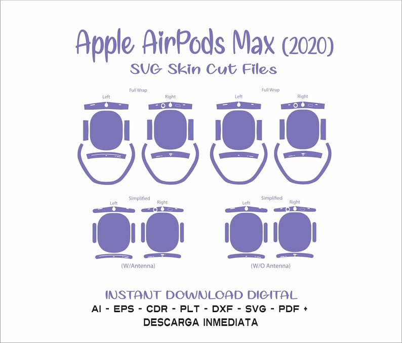 Skin Cut Template Apple Airpods Max 2020 Vector Cutting Template Svg - Etsy