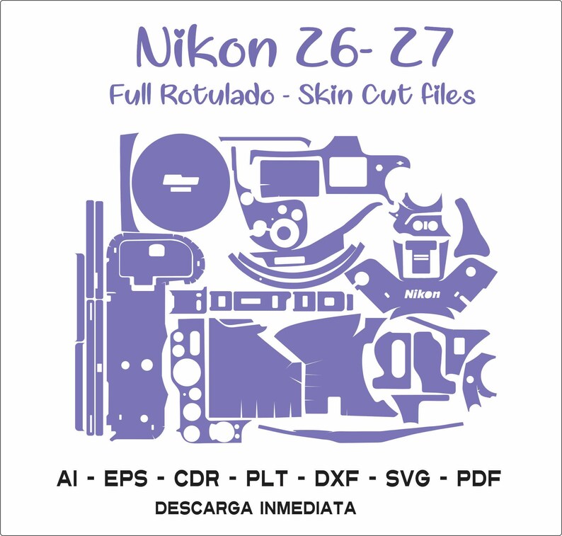 Skin Cut Template Nikon Z5 Vector Canon Camera Cutting Template Svg - Etsy