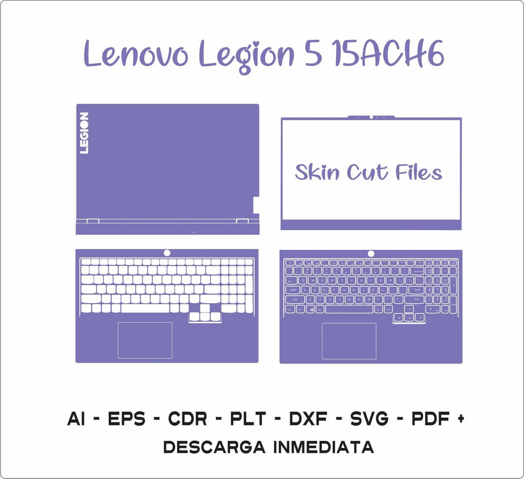 Skin Cut Template NOTEBOOK Lenovo Legion 5 15ACH6 Cutting Template Svg ...