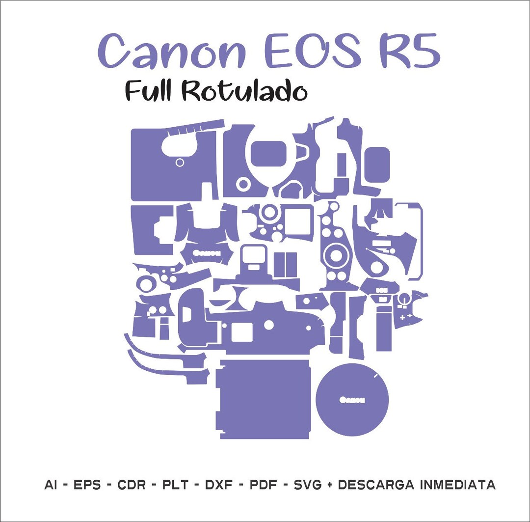 Skin Template Canon Eos R5 Vector Camera Cutting Template - Etsy
