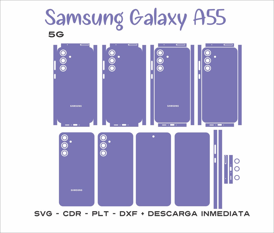 Skin Cut Template Smartphone Samsung Galaxy A55 5g Cutting Template Svg ...