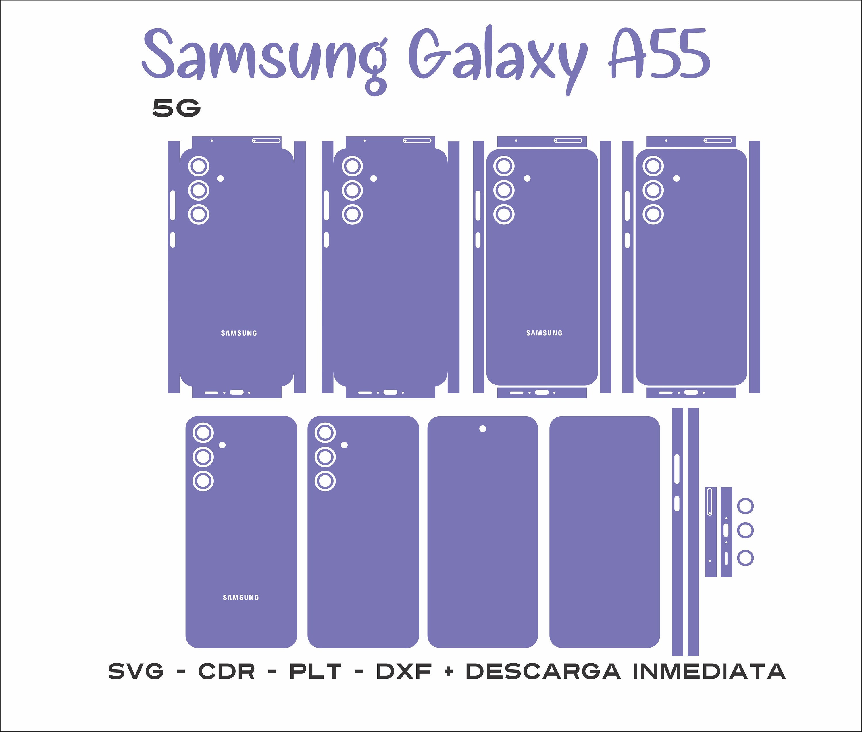 Skin Cut Template Smartphone Samsung Galaxy A55 5g Cutting Template Svg ...