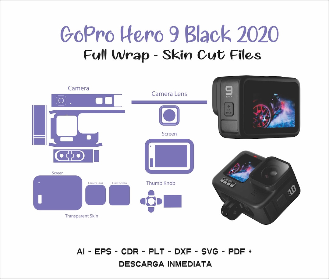 Skin Cut Template Gopro Hero 9 Black 2020 Camera Svg Cutting Template ...