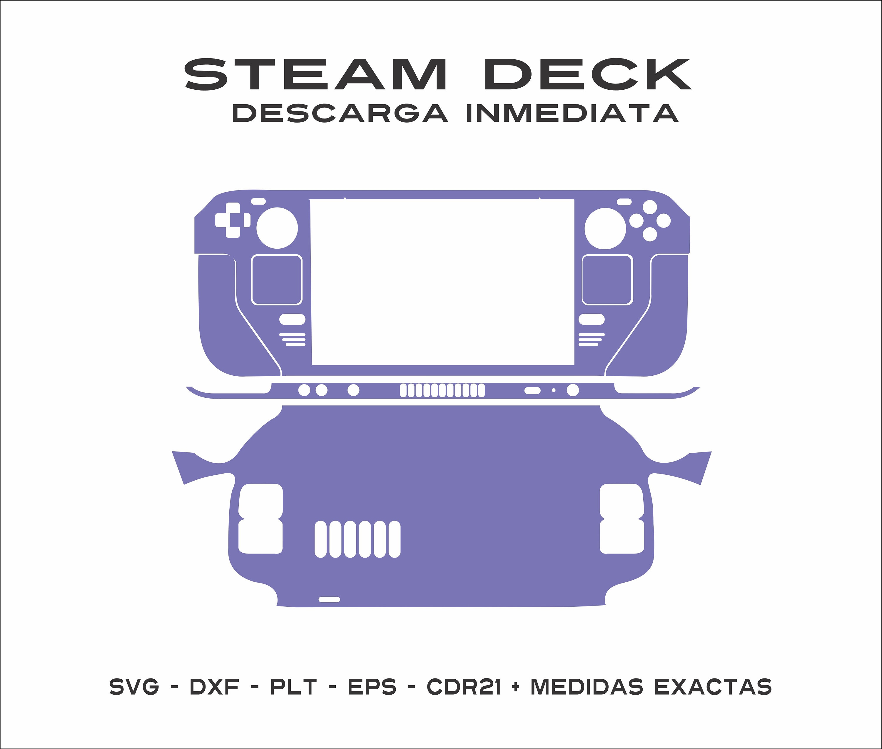 Steam Deck Skin Cut Template Full Wrapping Vector Cutting Template Svg ...