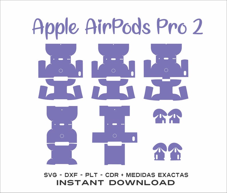 Skin Cut Template Apple Airpods Pro 2 Vector Cutting Template Svg - Etsy