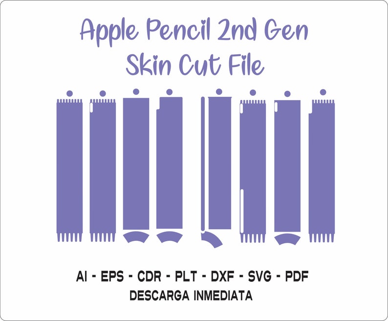 Skin Cut Template Apple Pencil 2nd Gen Vector Cutting Template Svg - Etsy