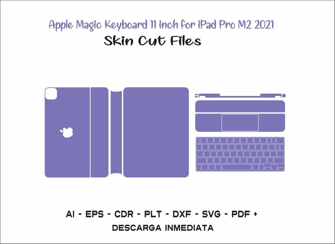 Skin Cut Template Apple Magic Keyboard 11 Inch for iPad Pro M2 2021 ...