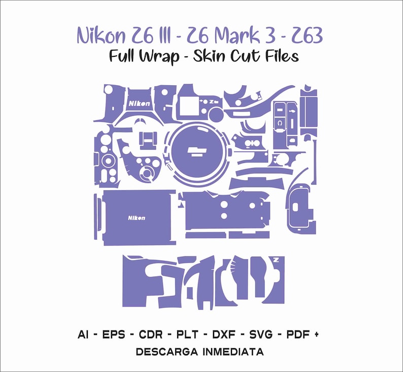 Skin Cut Template Nikon Z6 III - Z6 Mark 3 - Z63 Full Wrap Digital ...