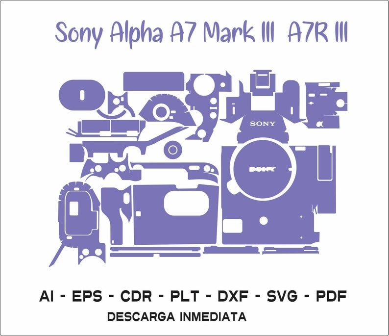 Skin Cut Template Sony Alpha A7 Mark III and A7R III Camera Cutting ...
