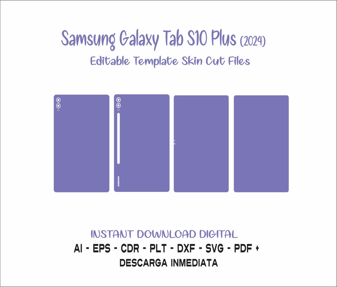 Skin Cut Template Samsung Galaxy Tab S10 Plus Vector Tab Cutting Template Svg - Etsy