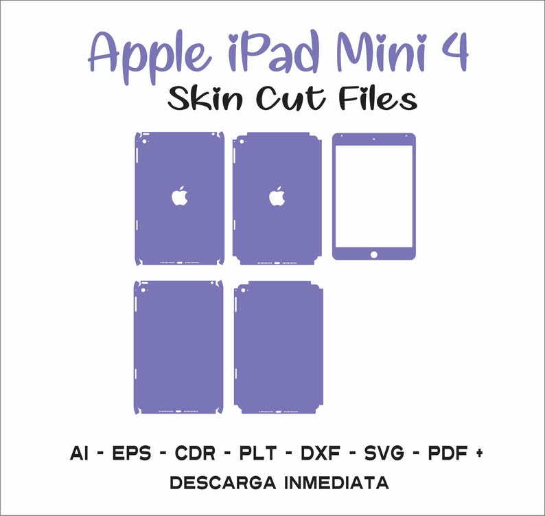 Skin Cut Template Apple iPad Mini 4 Vector Cutting Template Svg - Etsy