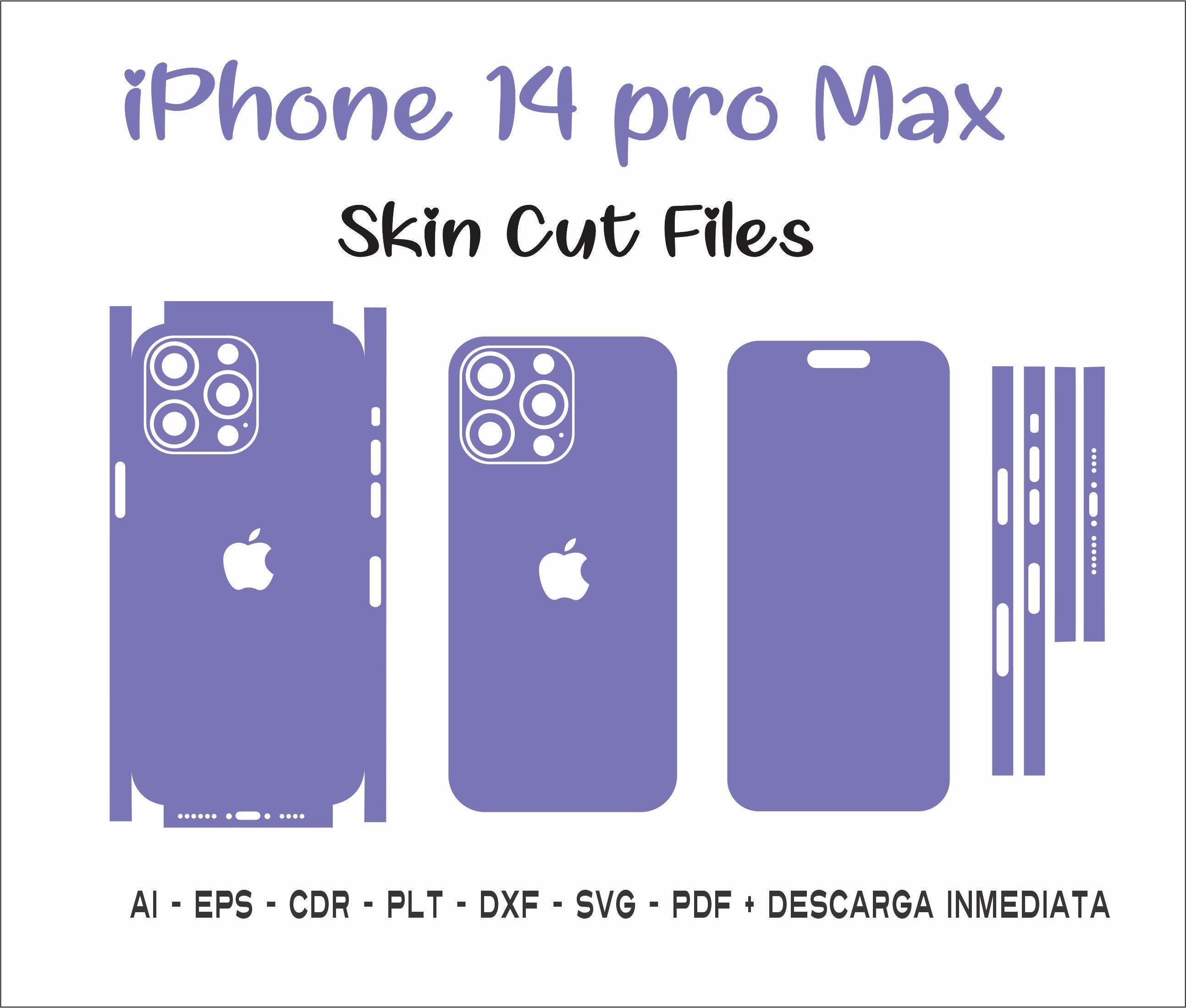 Skin Cut Template iPhone 14 Pro Max Vector Apple Cutting Template Svg ...