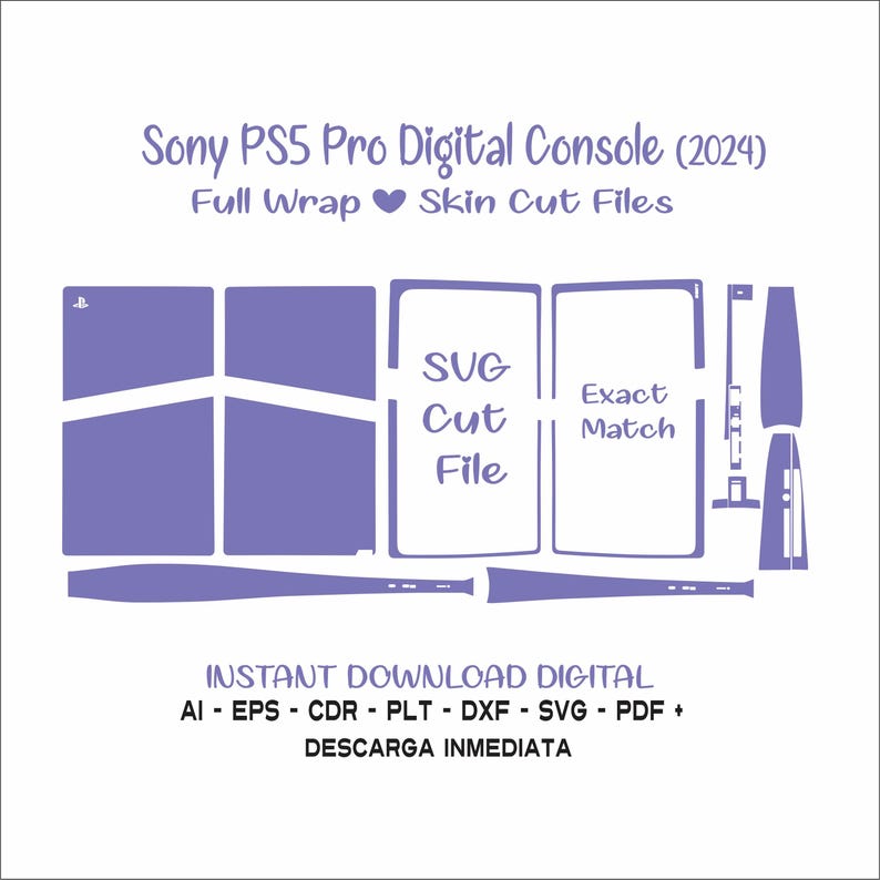 Skin Cut Template Ps5 Pro Digital Vector Cutting Template Svg - Etsy