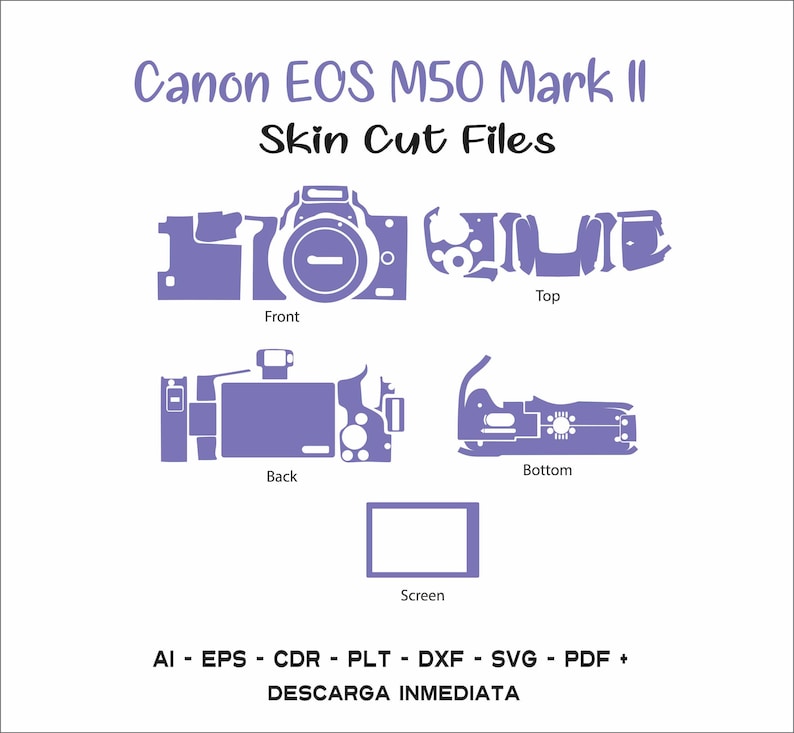 Skin Template Canon EOS M50 Mark II Vector Camera Cutting Template - Etsy