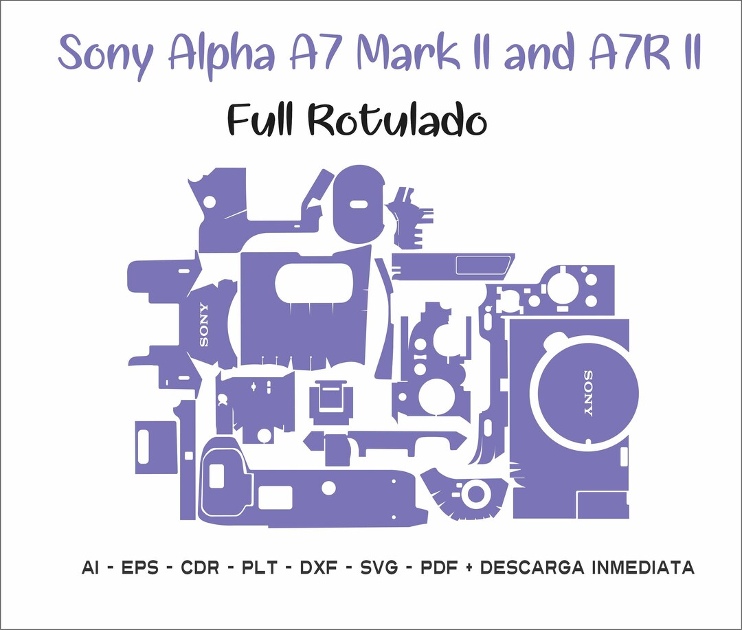 Skin Cut Template Sony Alpha A7 Mark II and A7R II Camera Cutting ...
