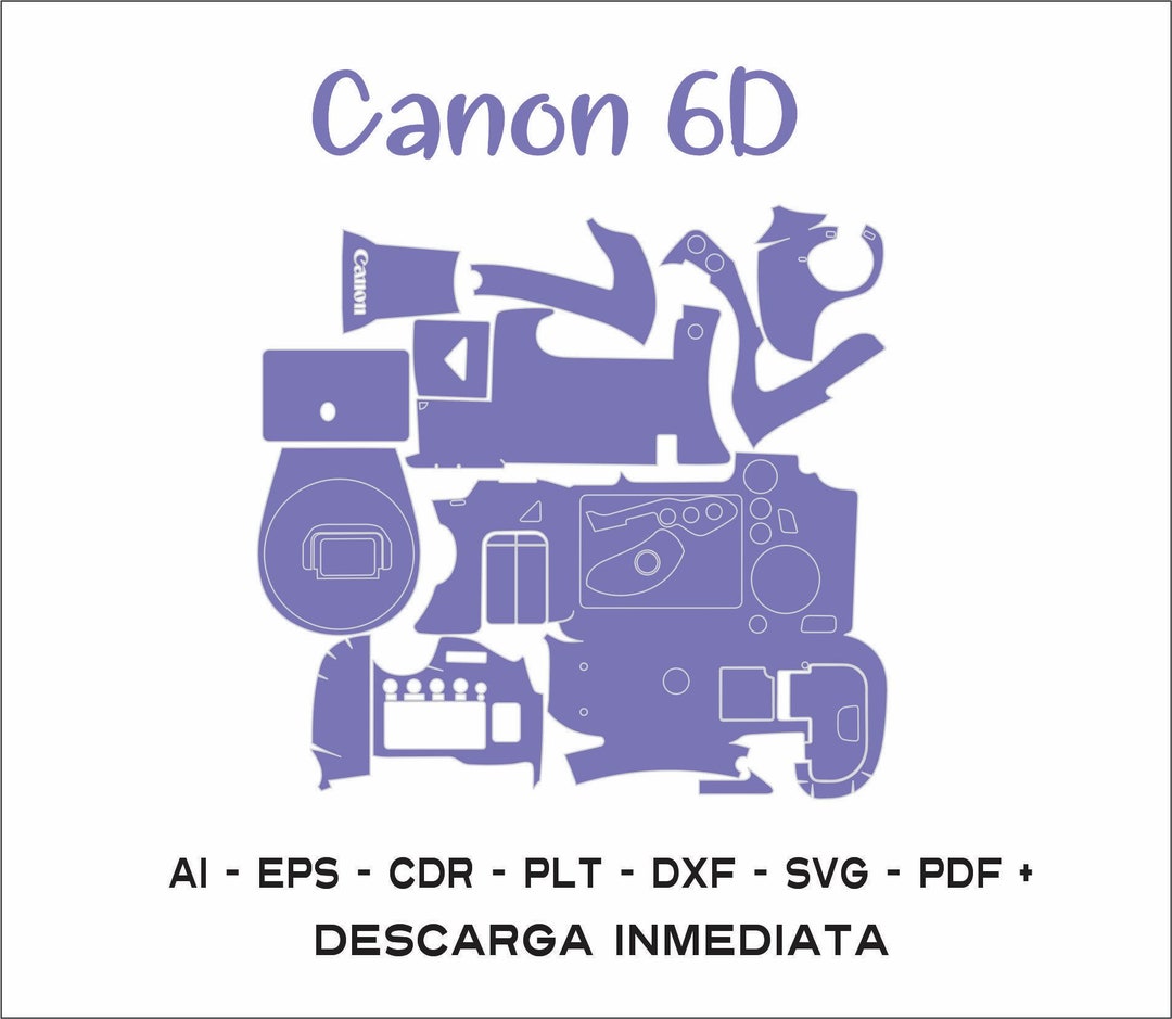 Skin Template Canon Eos 6D Vector Camera Cutting Template - Etsy