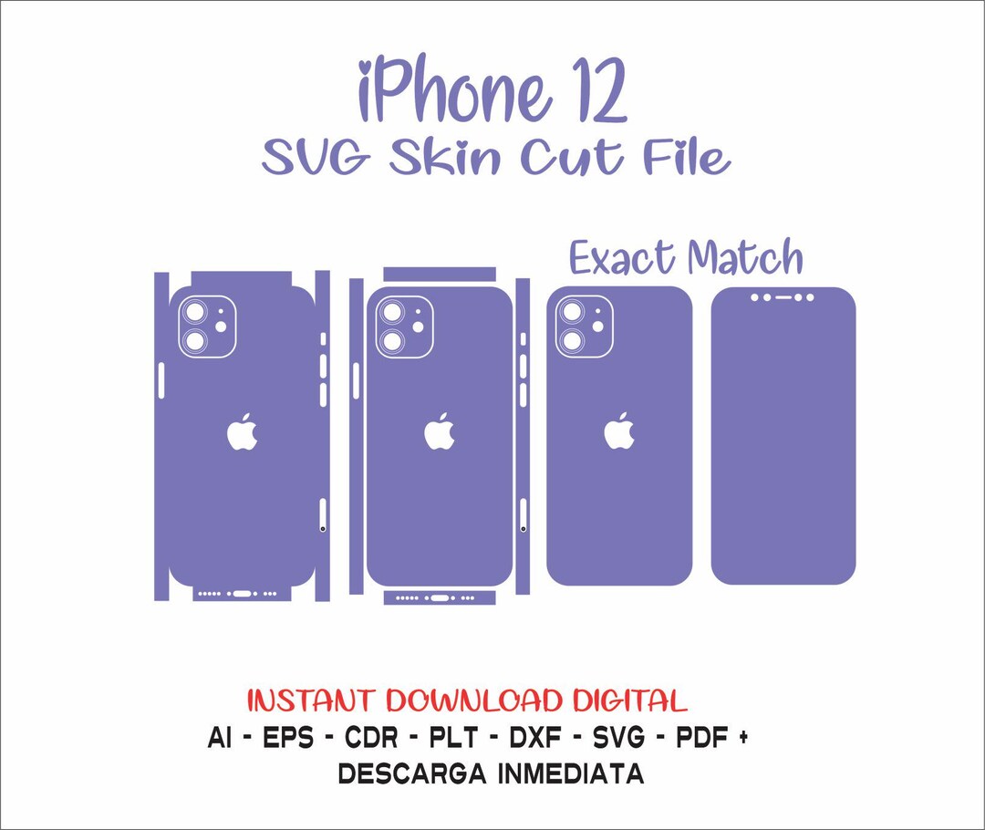 Skin Cut Template iPhone 12 Vector Apple Cutting Template Svg - Etsy