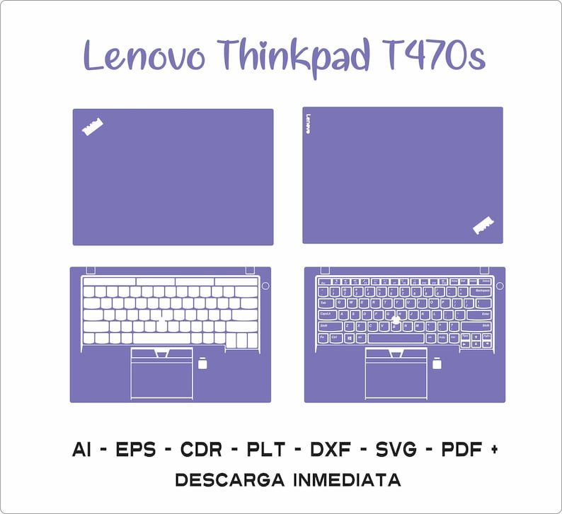Skin Cut Template NOTEBOOK Lenovo Thinkpad T470s Cutting Template Svg ...