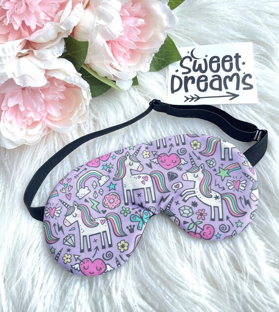 Purple Rainbow Unicorn ADJUSTABLE Sleep Eye Mask / Travel Gift - Etsy