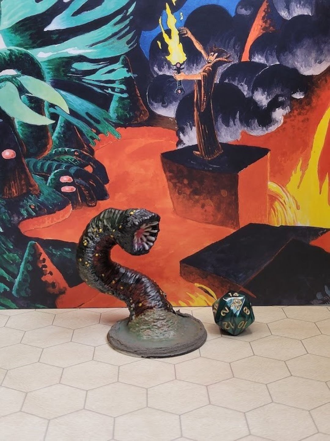Giant Leech Miniature Dungeons & Dragons Miniature TTRPG Handpainted ...