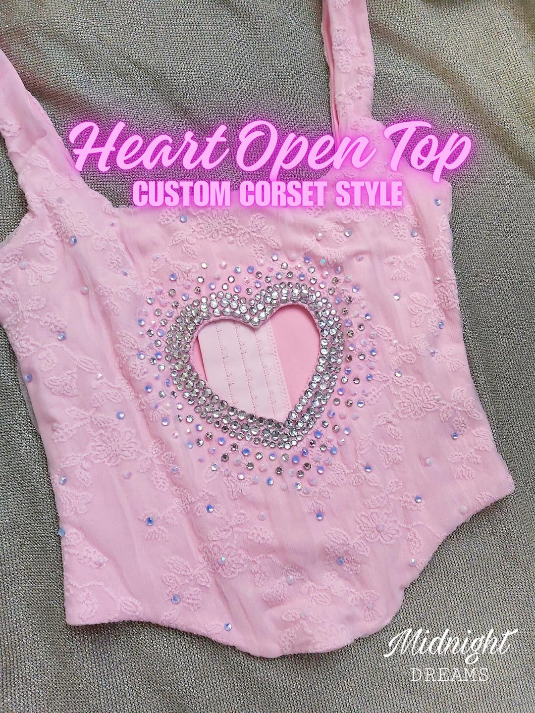 Heart Open Corset Top (last One) - Customized - Heart Top, Heart Corset ...
