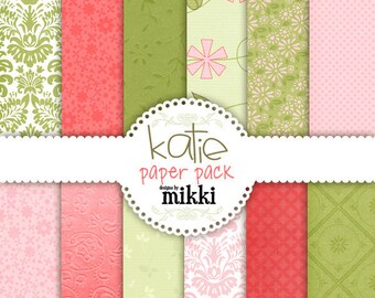 Digital Papers Quilted Solids Pastel and Jewel Rainbow Paper | Etsy