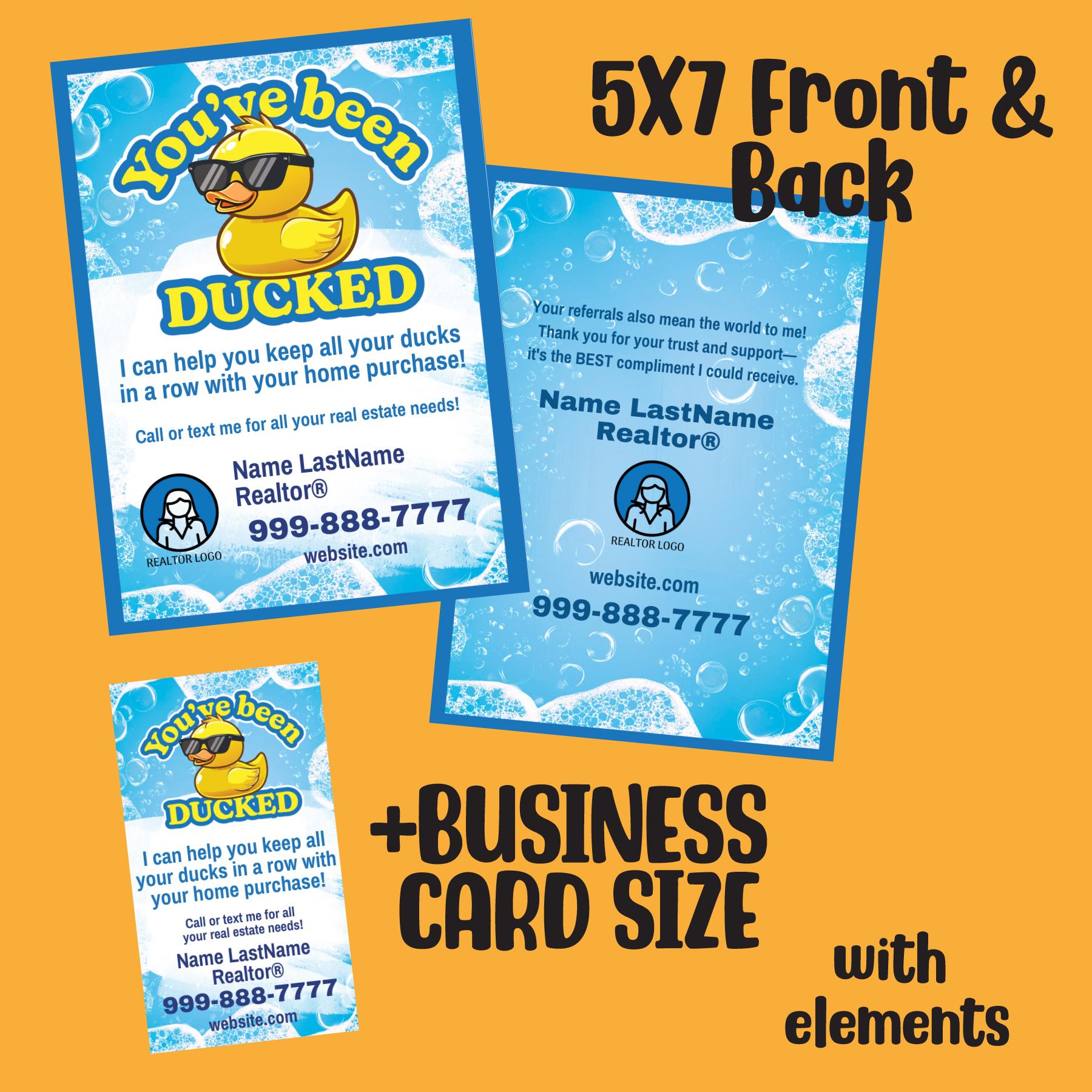Editable Printable POP BY for Realtors, Rubber Duck, Ducked Pop-bys ...