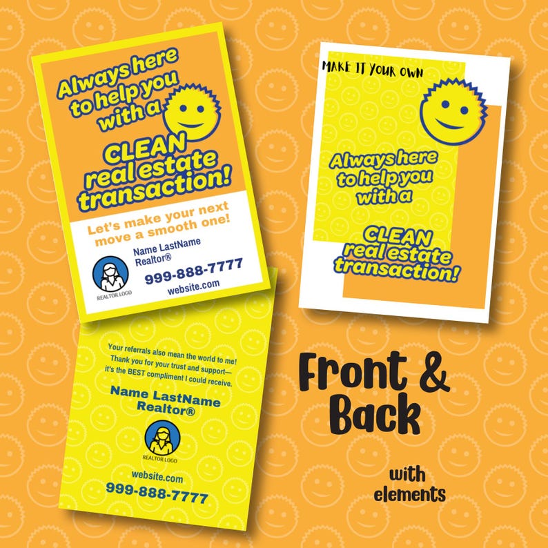 Editable Printable POP BY for Realtors, Scrub Daddy, Sponge, Pop-bys ...