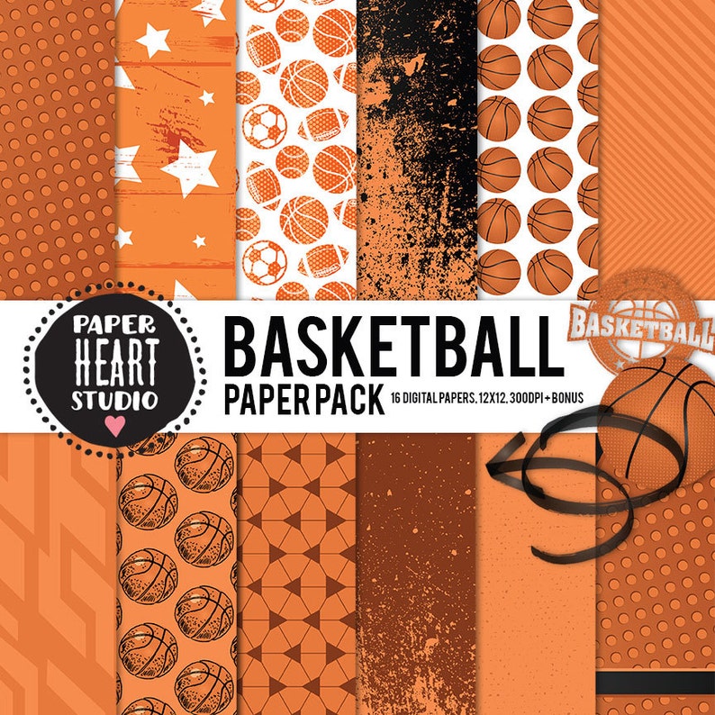 Digital Papers BASKETBALL Paper Pack Plus 16 - Etsy