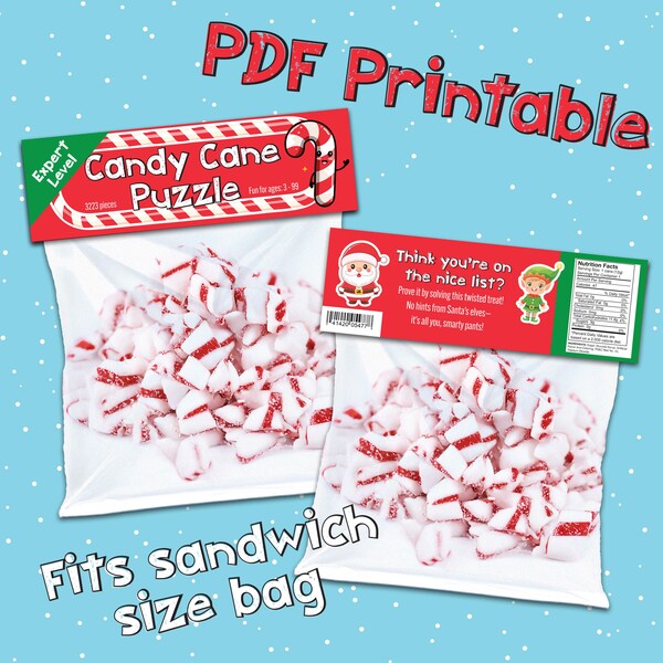 Candy Cane Puzzle - Etsy