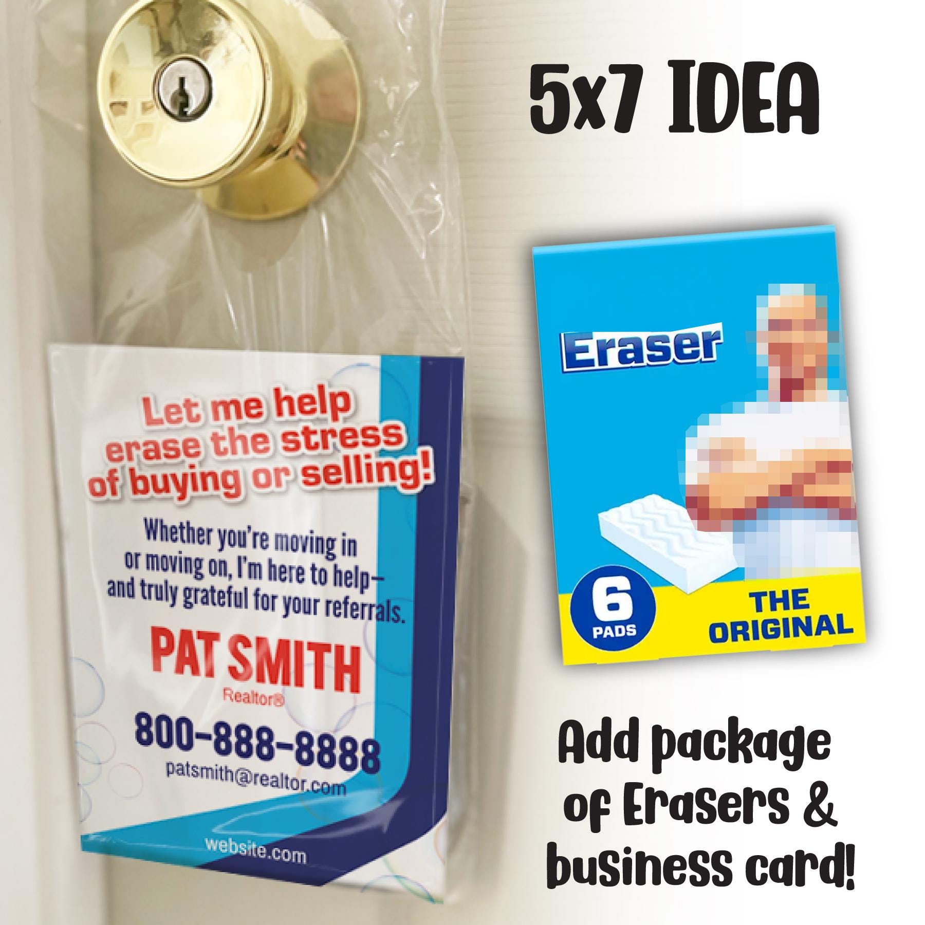 Editable Printable POP BY for Realtors, Magic, Erase the Stress, Eraser ...