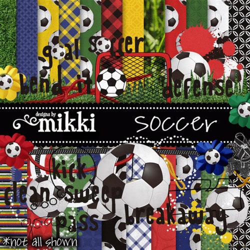 Soccer Ball Digital Paper Background Scrapbook Papers - Etsy