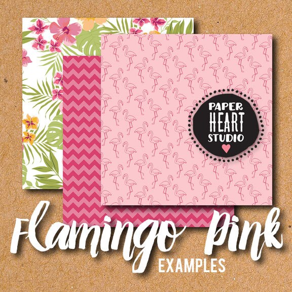 Instant Download Digital Papers Flamingo Tropical Vacation Summer Paper ...