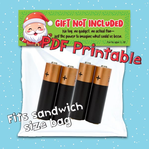 Printable Gift Not Included Tags - 60+ Gift Ideas for 2026