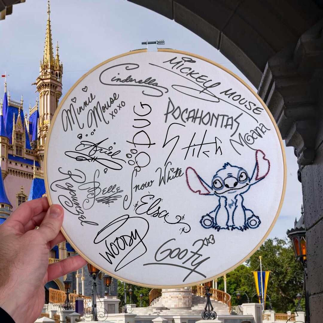 Disney Stitch Embroidery Hoop Art | Disney World or Disneyland ...