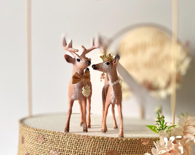 Wedding Cake Topper, Animal Cake Topper, Woodland Theme, Forest Theme ...