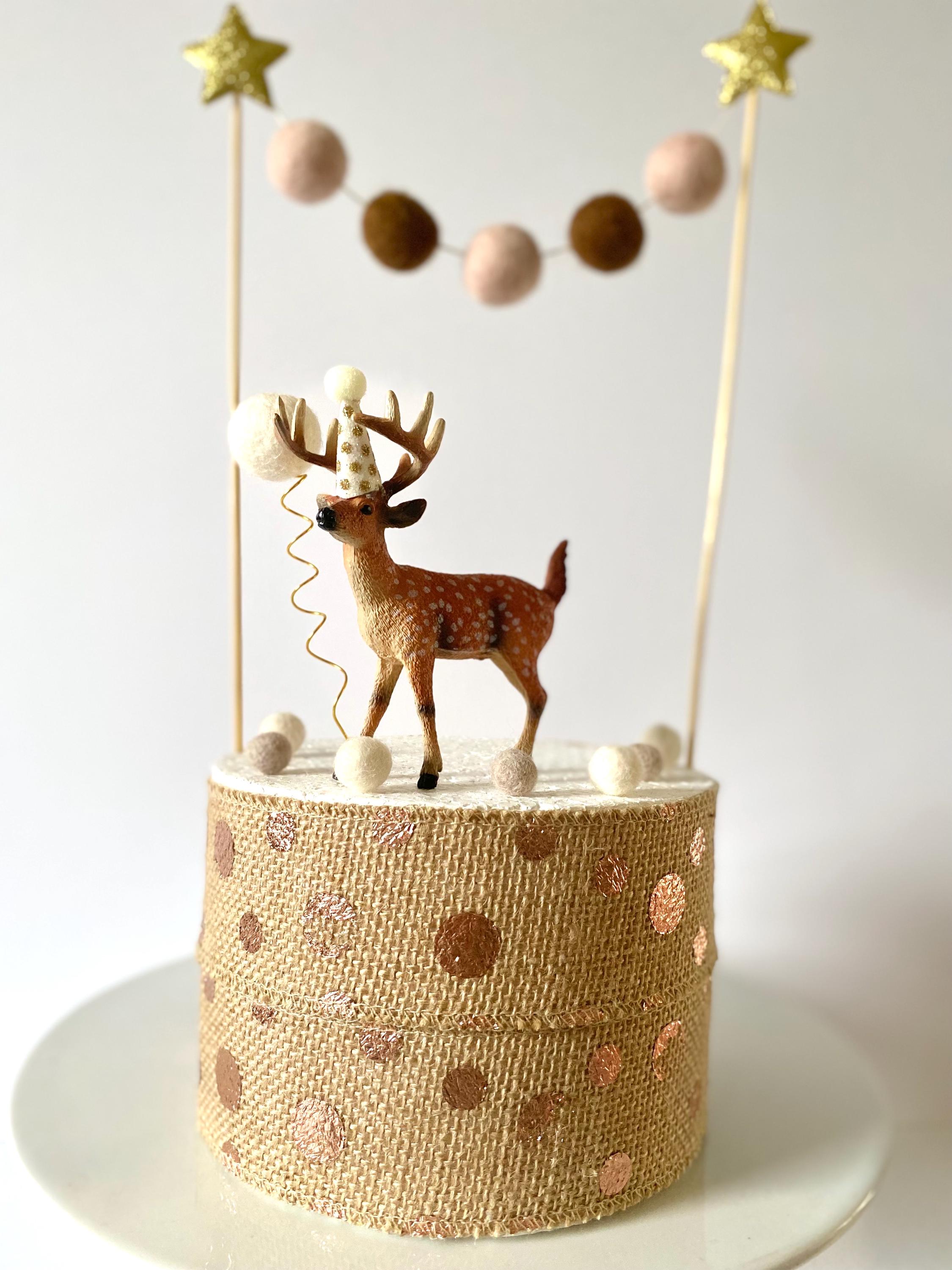 Stag Cake Topper, Animal Cake Topper, Woodland Theme, Forest Theme, Dad ...