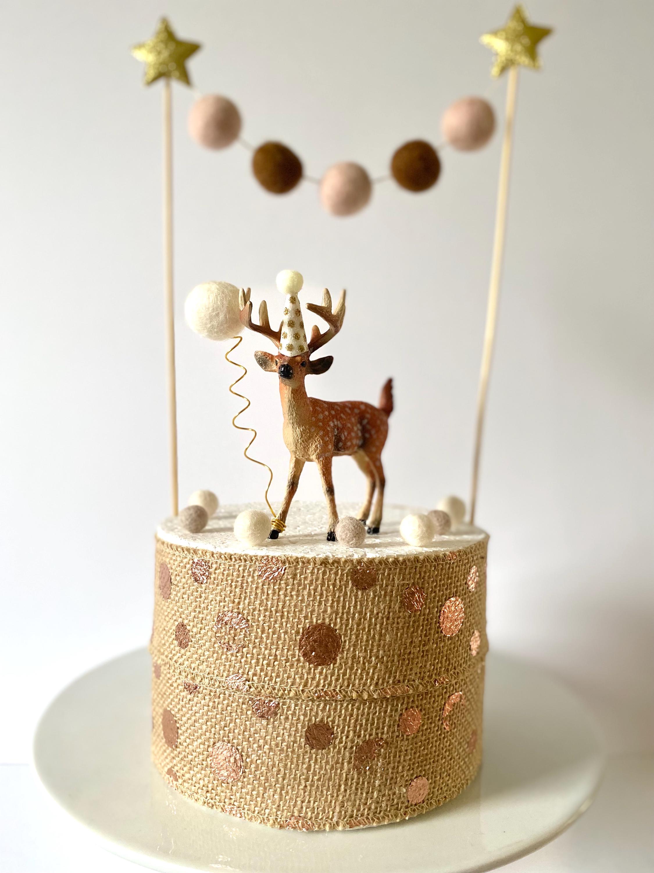 Stag Cake Topper, Animal Cake Topper, Woodland Theme, Forest Theme, Dad ...