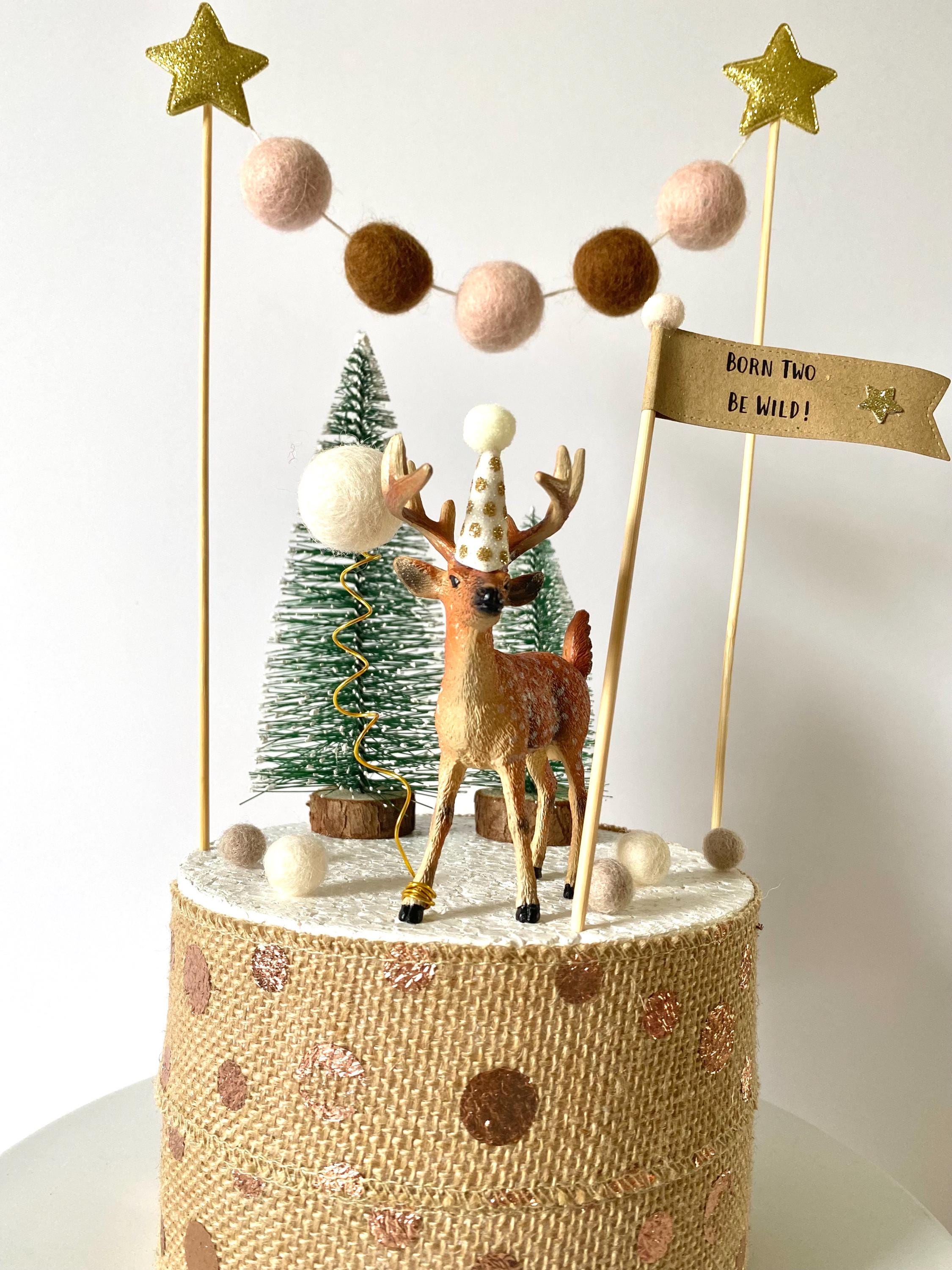 Stag Cake Topper, Animal Cake Topper, Woodland Theme, Forest Theme, Dad ...