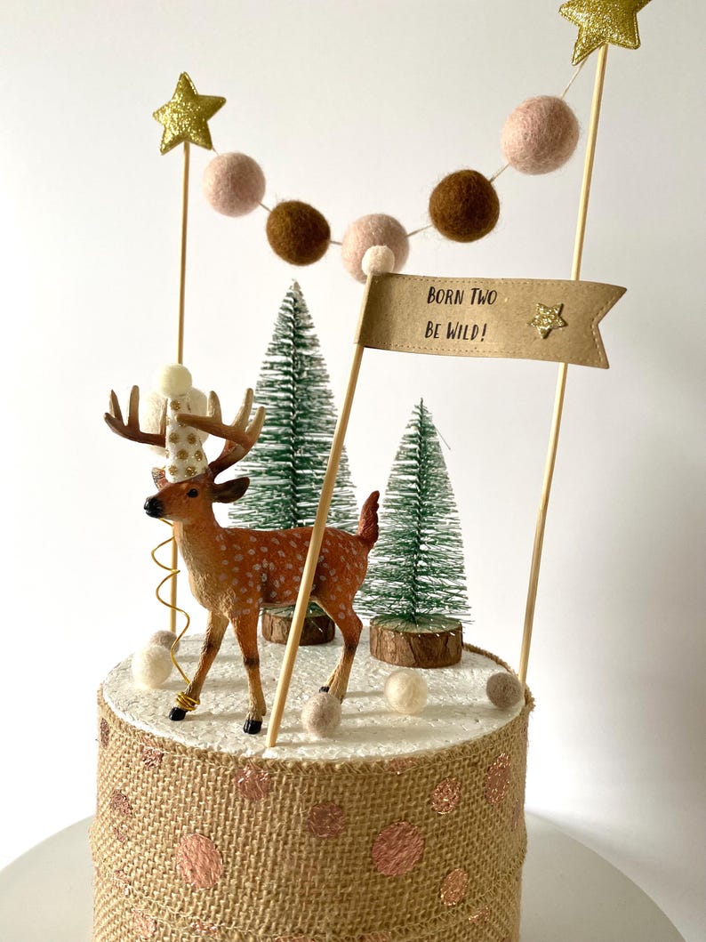 Stag Cake Topper, Animal Cake Topper, Woodland Theme, Forest Theme, Dad ...