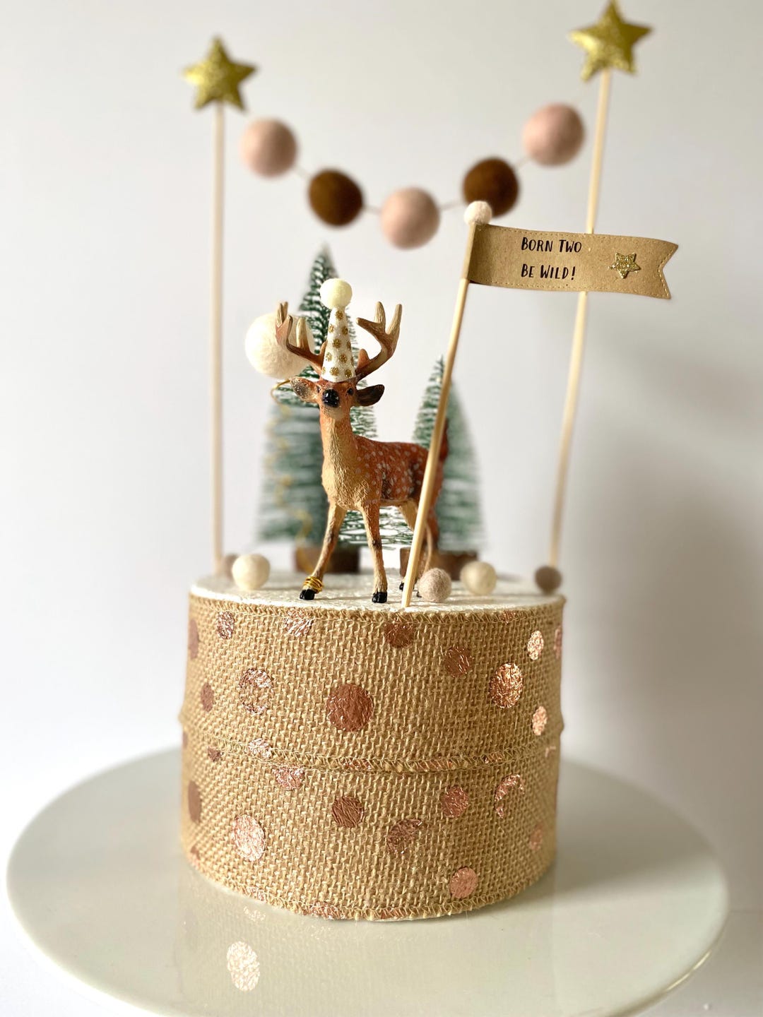 Stag Cake Topper, Animal Cake Topper, Woodland Theme, Forest Theme, Dad ...