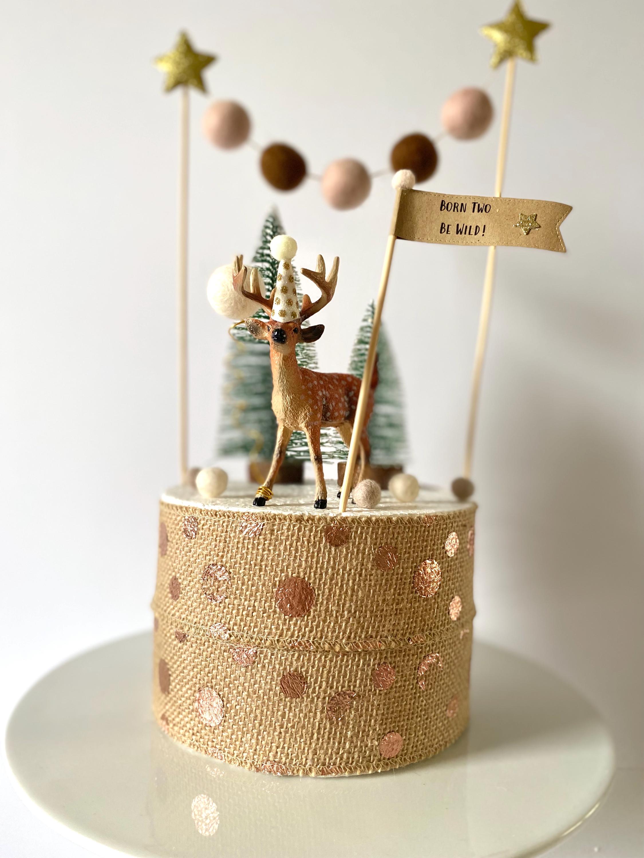 Stag Cake Topper, Animal Cake Topper, Woodland Theme, Forest Theme, Dad ...