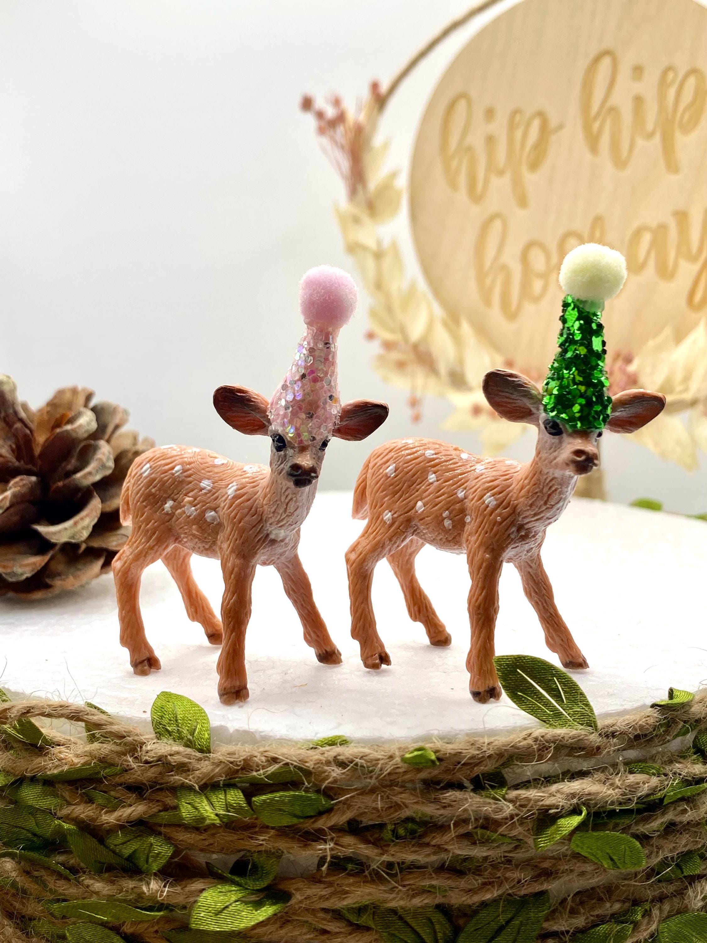 Baby Deer Cake Topper, Fawn Cake Topper, Doe Topper, Christmas Cake ...