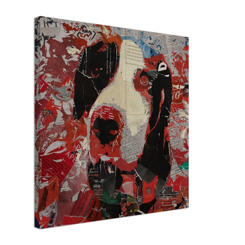 Abstract Dog Collage-style Canvas - Etsy