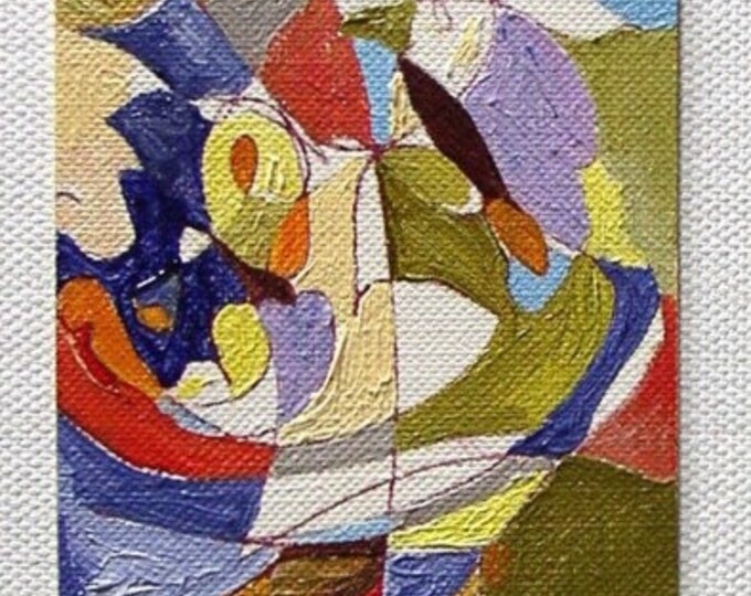 ACEO Miniature Abstract Painting, Original, Oil, 2.5 X 3.5 Inches - Etsy