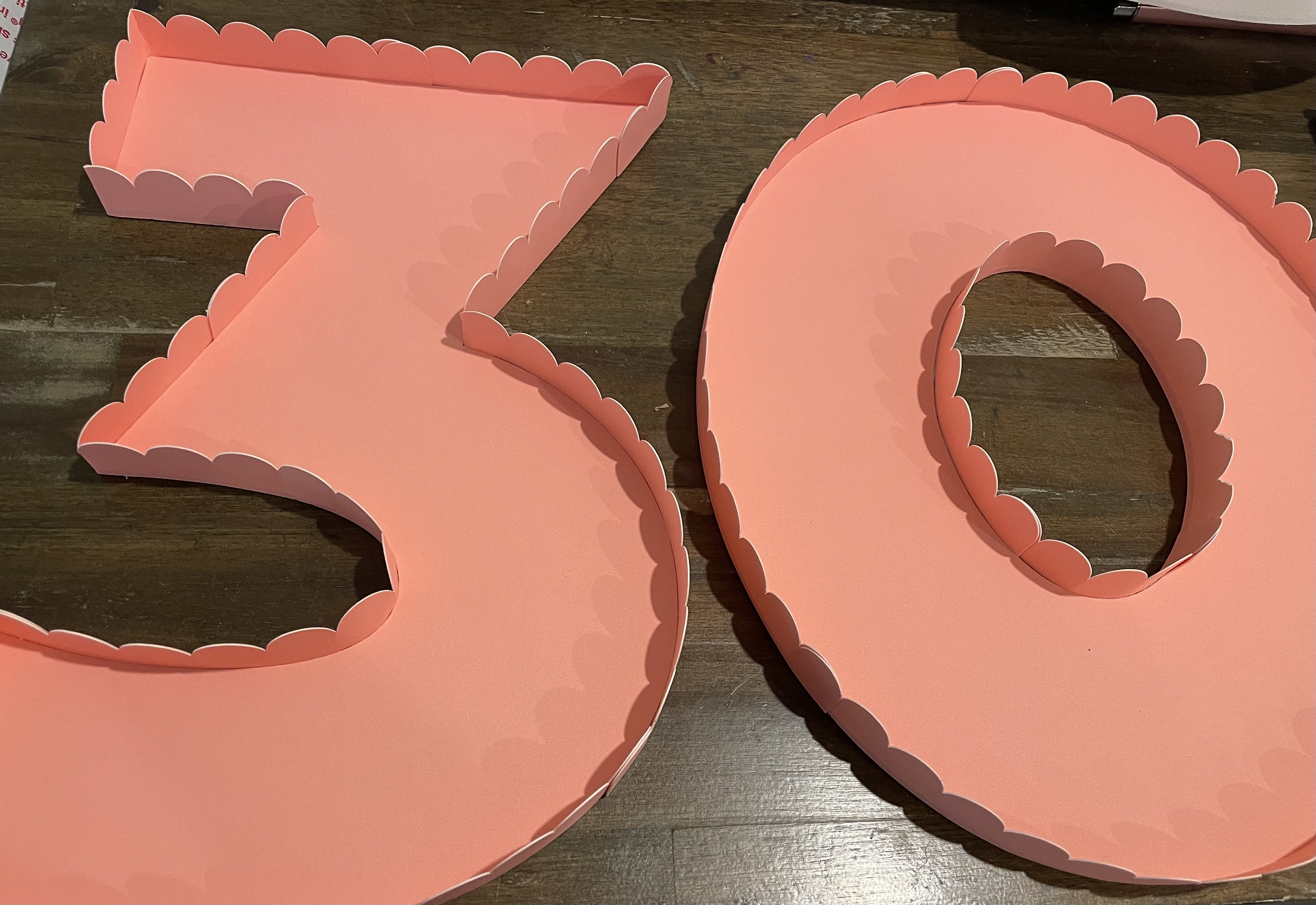 LETTERS NUMBERS Cardboard Cardstock Tray Birthday Mini Cupcake Snacks ...