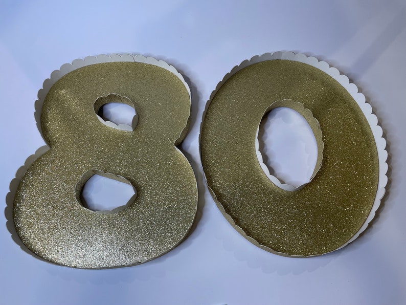 LETTERS NUMBERS Cardboard Cardstock Tray Birthday Mini Cupcake Snacks ...