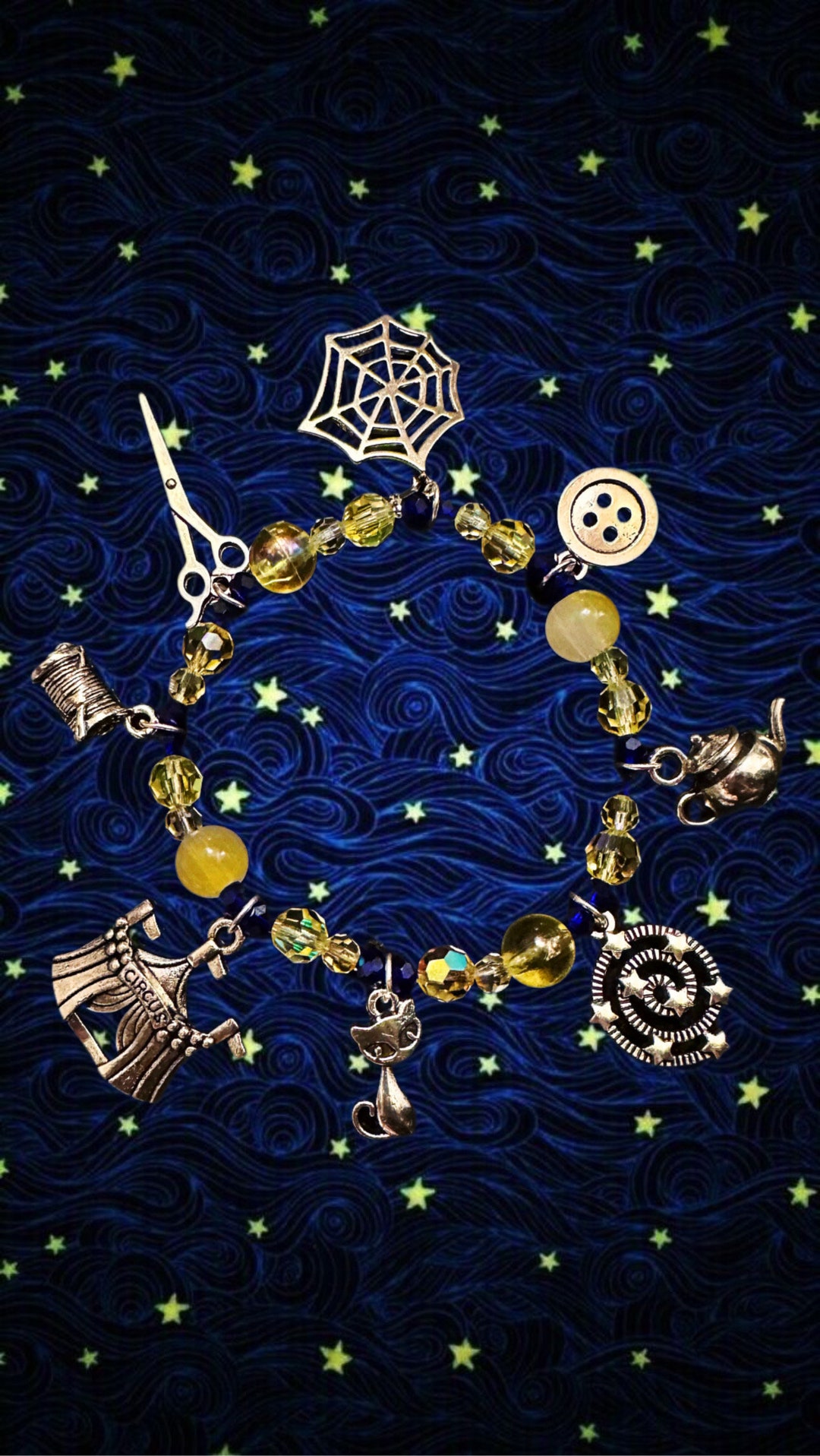 Coraline Themed Charm Bracelet - Etsy