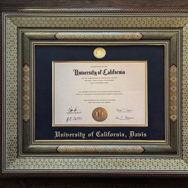Laser Engraved Diploma Certificate 9x12in, Unique Diploma Display ...