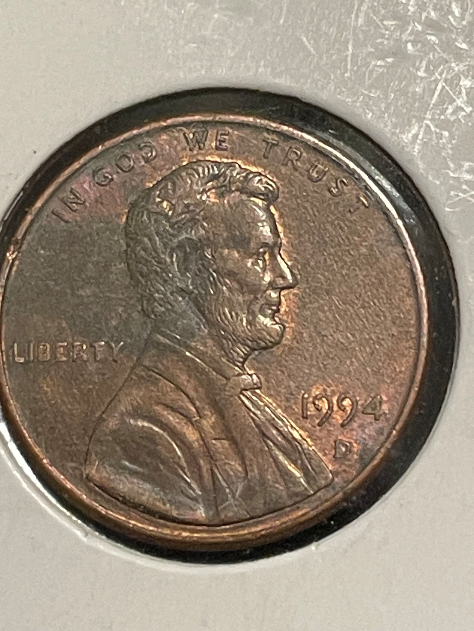 1994 D Lincoln Penny Die Cud Error - Etsy